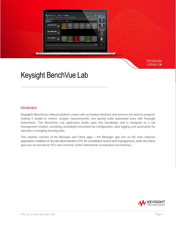 Keysight BenchVue Lab PDF Asset Page | Keysight